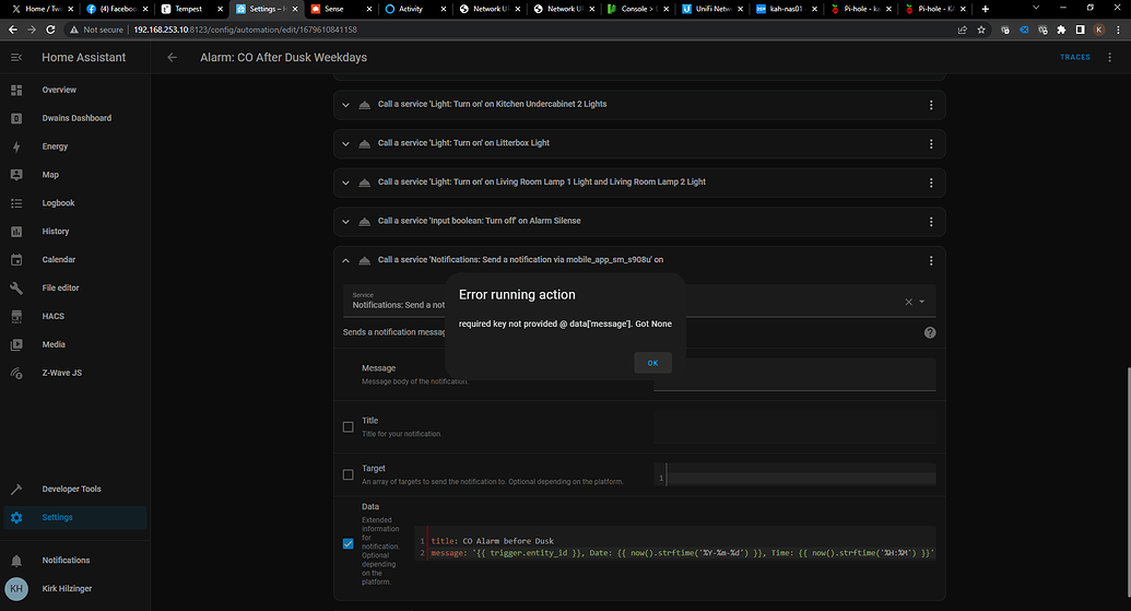 Placing The Device That Triggered An Automation In The Notification Sent Configuration Home