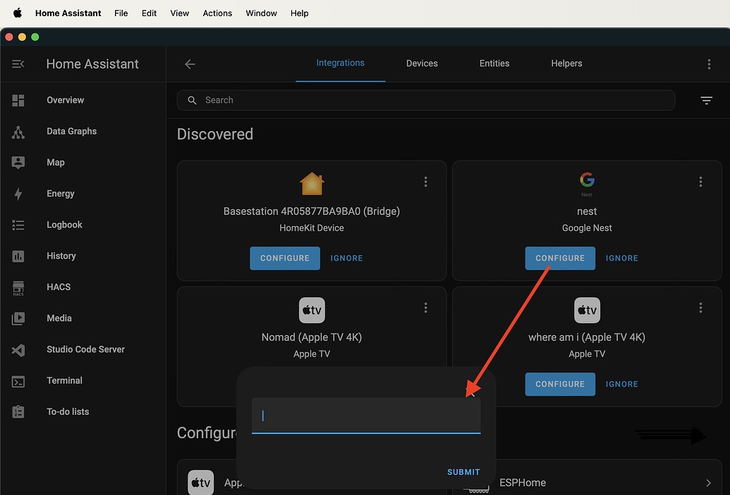 Error Linking Nest Account Home Assistant Configuration Home