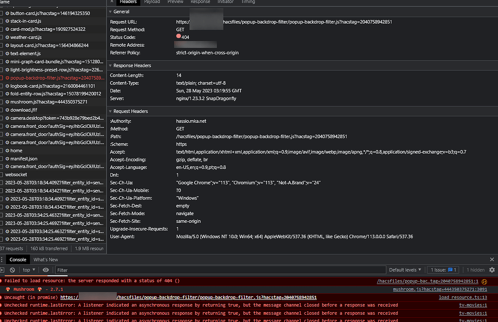 Popup Backdrop Filterjs Missing Errors In Web Browsers Frontend