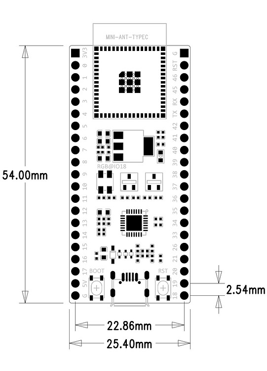 ESP32 S2 Saola-1 (Wrover DevKit) , looking for same size/Pin-Out ...