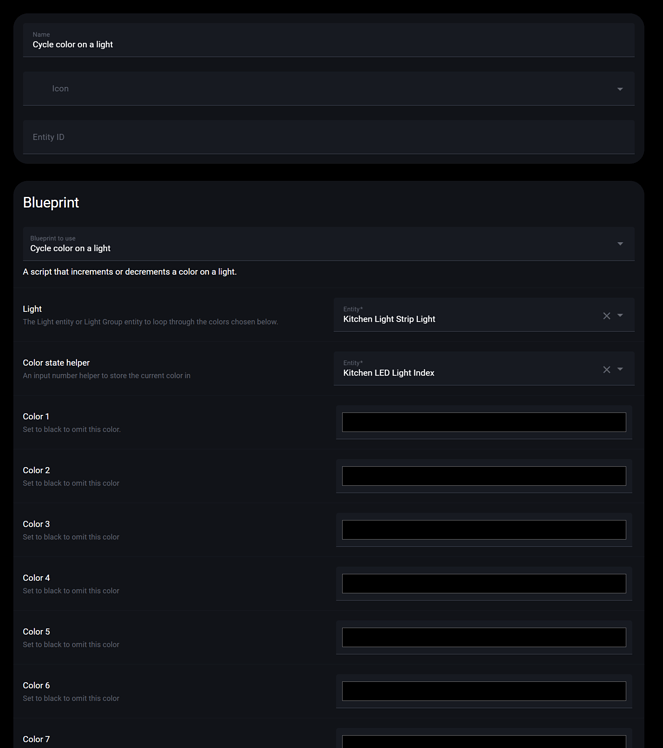 ZHA - Cycle color for light entity - Blueprints Exchange - Home Assistant Community