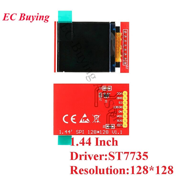 Connect TFT Color Screen LCD Display Module Drive ST7735 Interface SPI 128*160 to ESP8266 or ...