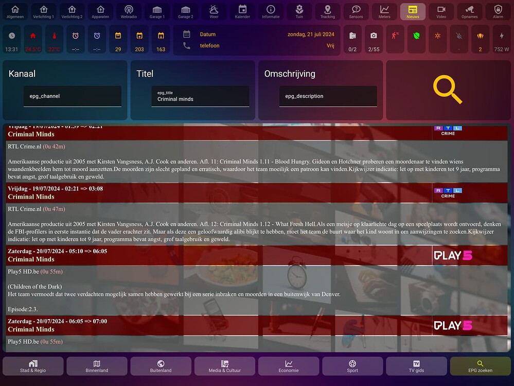 EPG (Electronic Program Guide) ... who wants it in HA? - Dashboards ...