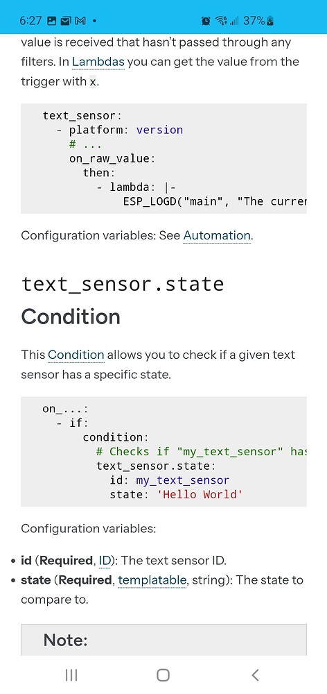 Textsensor on value : on | off - ESPHome - Home Assistant Community