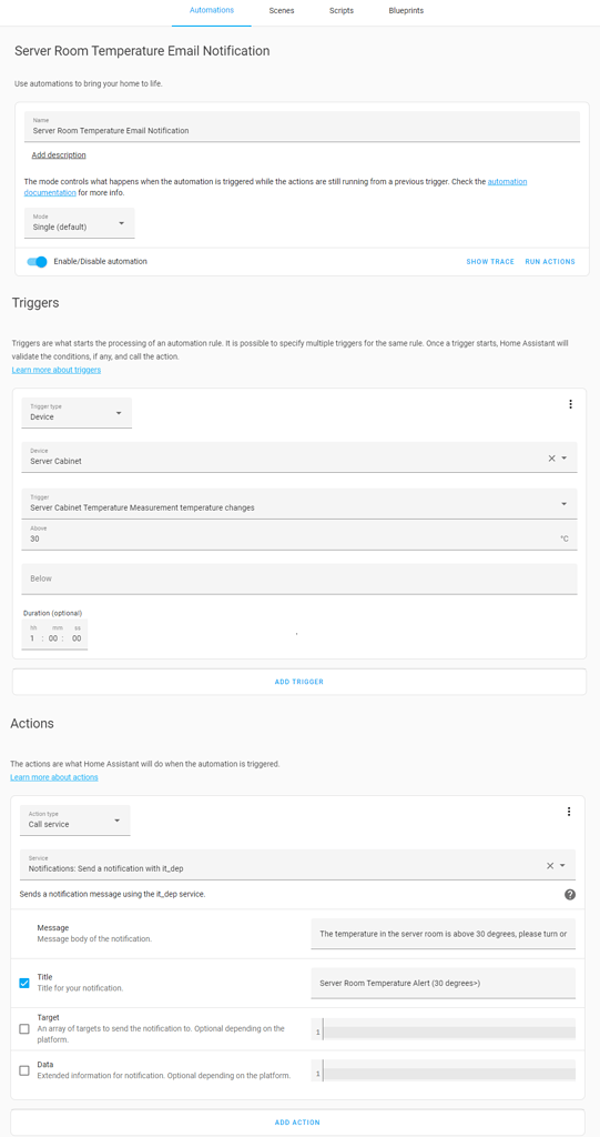 Hourly email alerts once a threshold has been exceeded in an automation ...