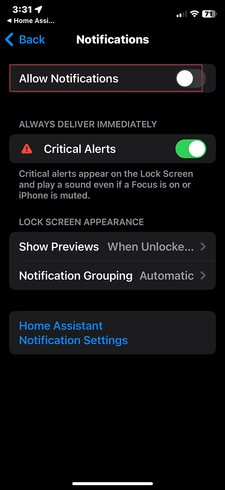IOS Notifications Not working - Home Assistant Companion for Apple - Home Assistant Community