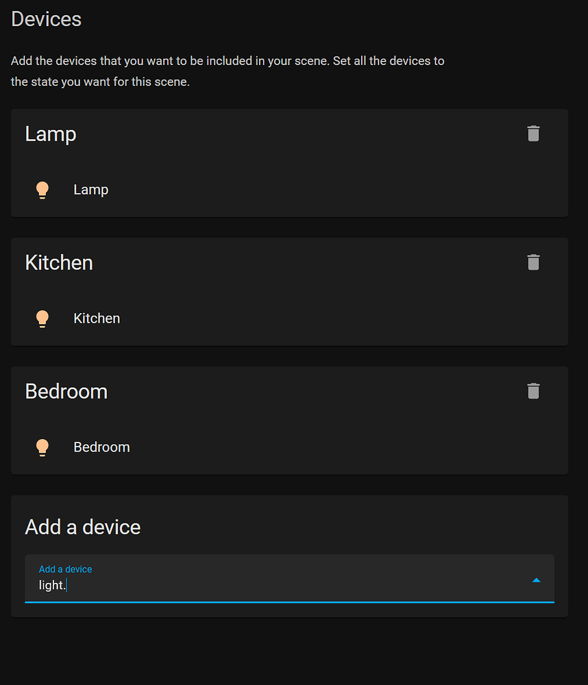 Cannot add lights to scene - Configuration - Home Assistant Community