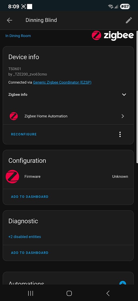 Tuya Zigbee Blinds; - Zigbee - Home Assistant Community
