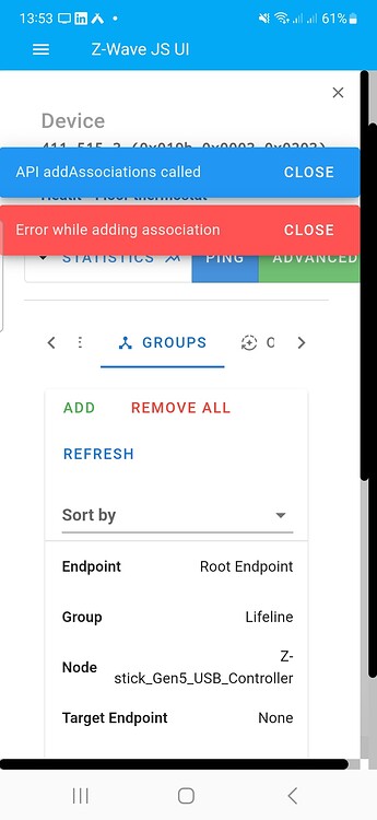 Error while adding association - Z-Wave - Home Assistant Community