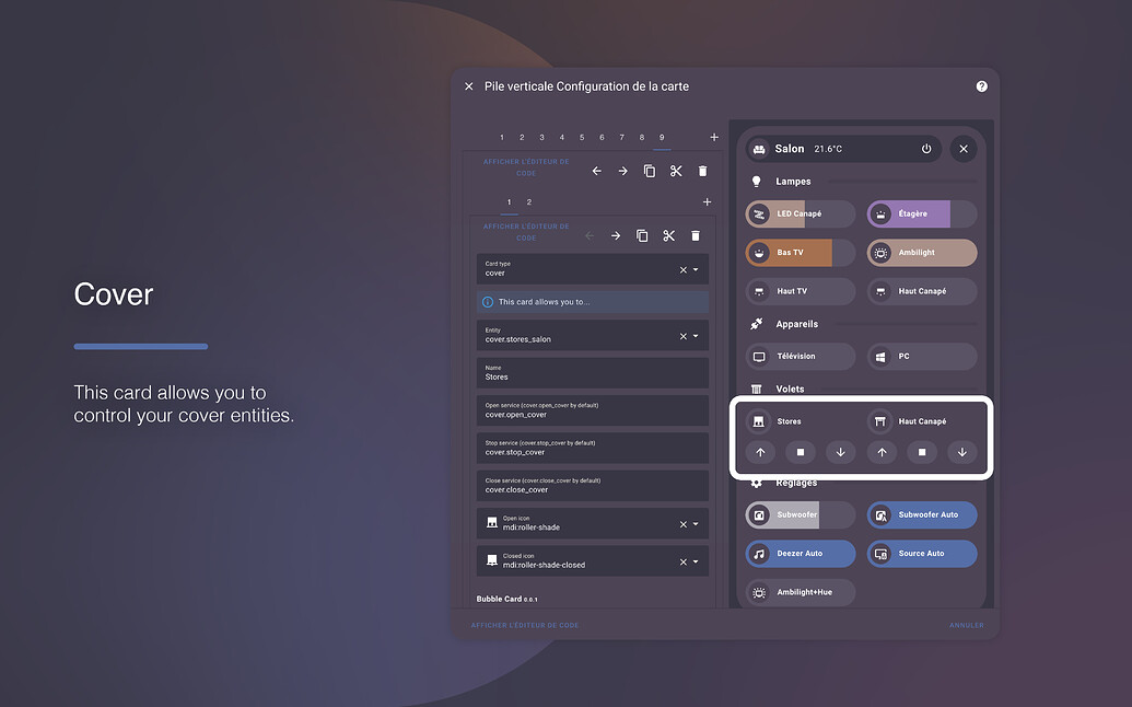 ⚪ Bubble Card - A minimalist card collection for Home Assistant with a ...