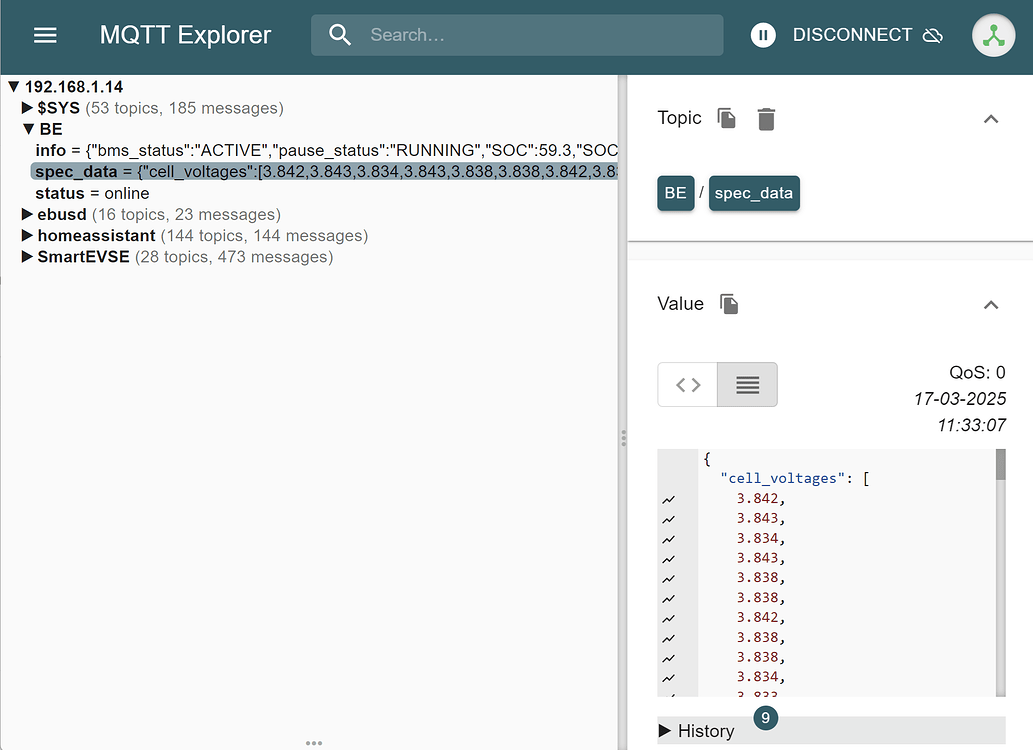 Display array of cell voltages from MQTT - Configuration - Home ...