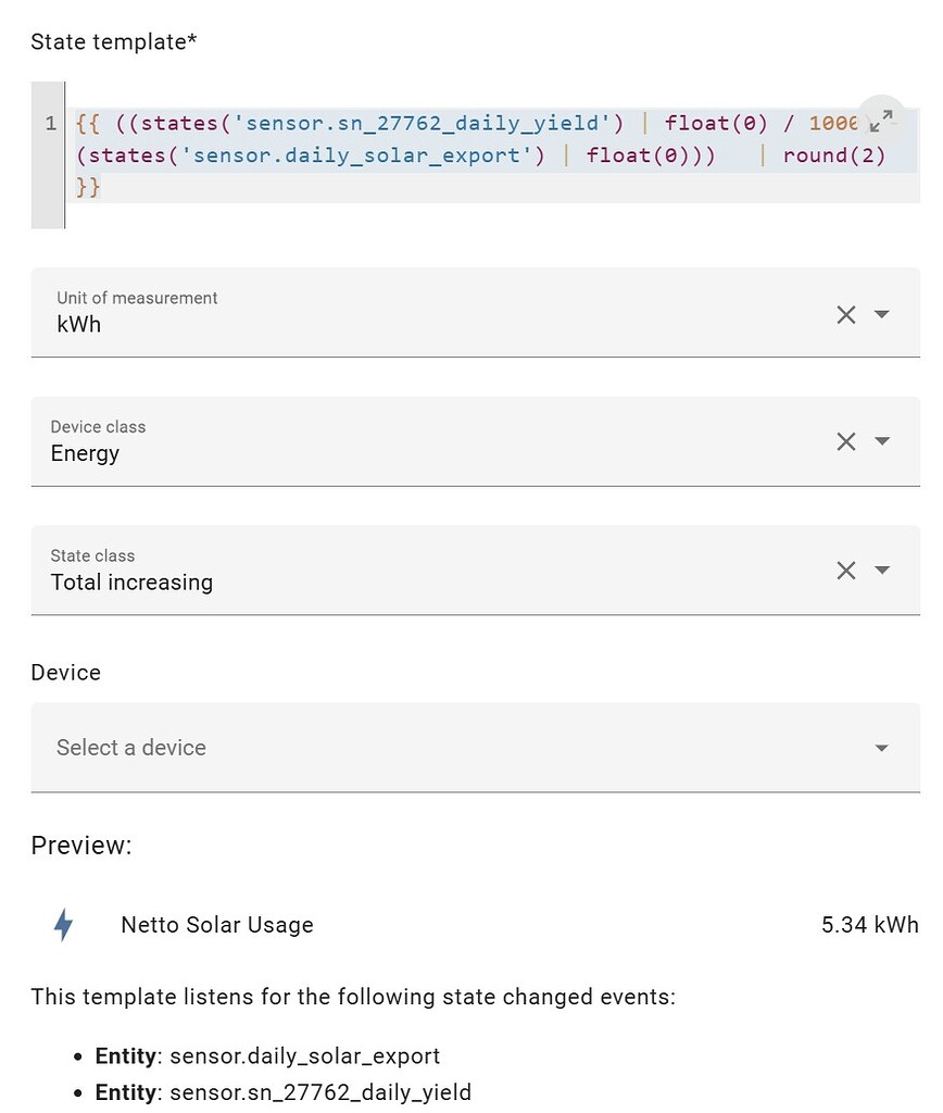 Wrong value on utility meter from template sensor - Energy - Home Assistant Community