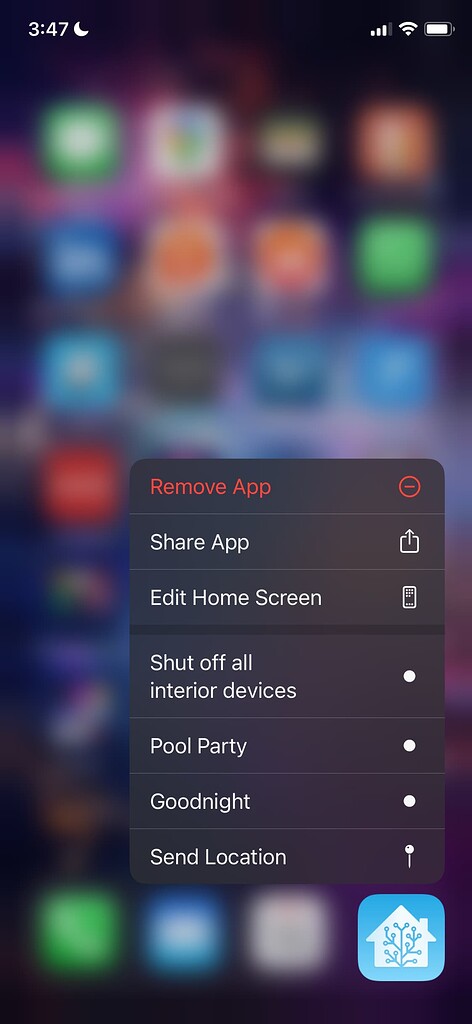 Where Are Ha Icon 3d Touch Actions Defined Home Assistant Companion For Apple Home