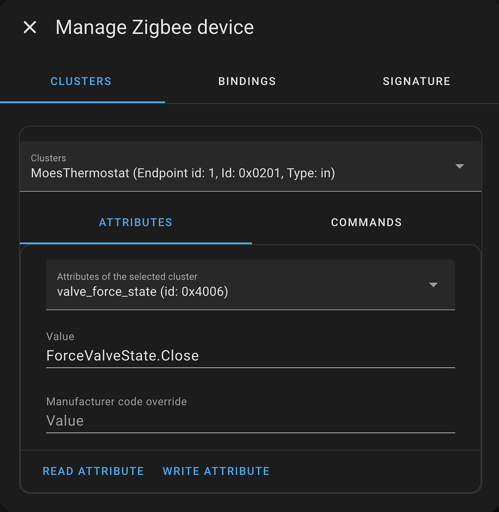 Zha Send Attribute Instead Of Command Zigbee Home Assistant Community