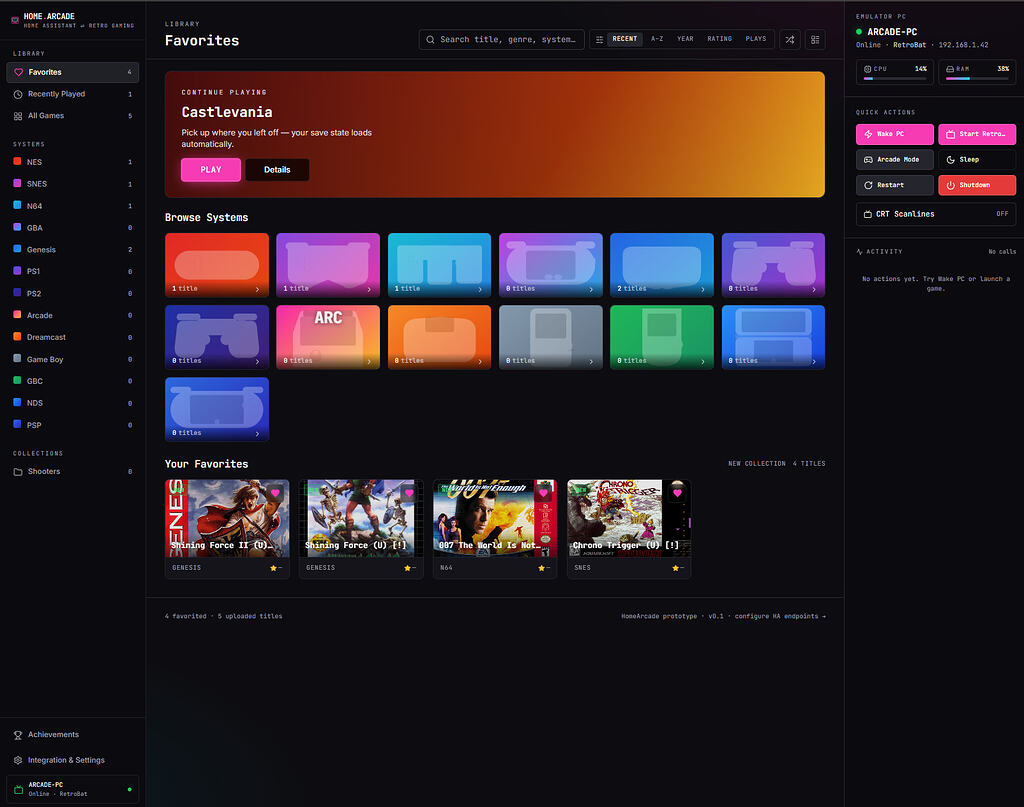 HomeArcade: A Retro Gaming App for Home Assistant - Share your Projects ...