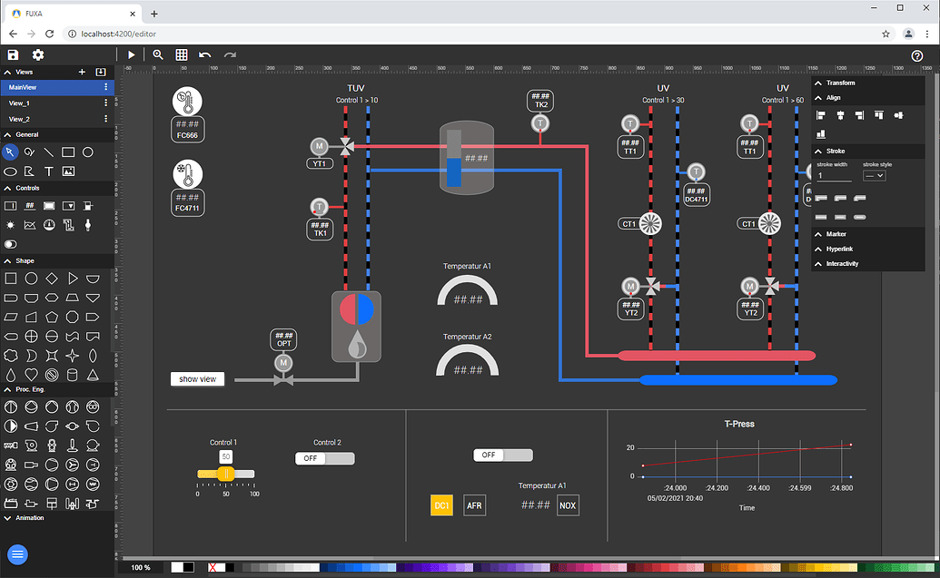 FUXA Addon: Process Visualization (SCADA/HMI/Dashboard) software - Dashboards & Frontend - Home ...