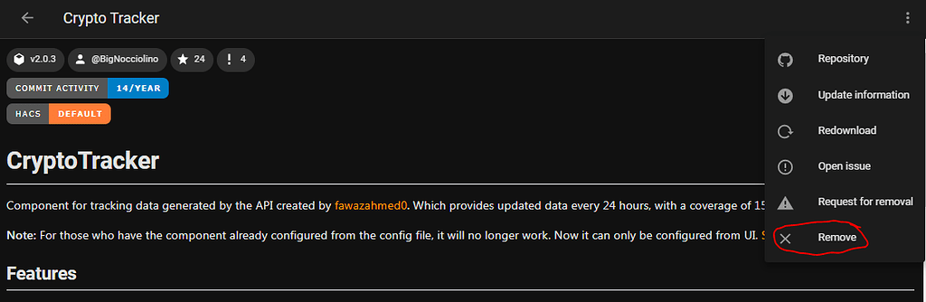 Cant Remove Integration From Hacs Via Ui Configuration Home Assistant Community