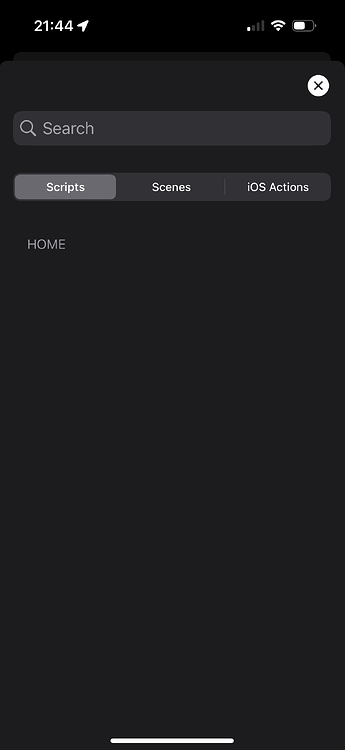 Scripts not showing up in companion app - IOS 18.2 - Home Assistant Companion for Apple - Home ...