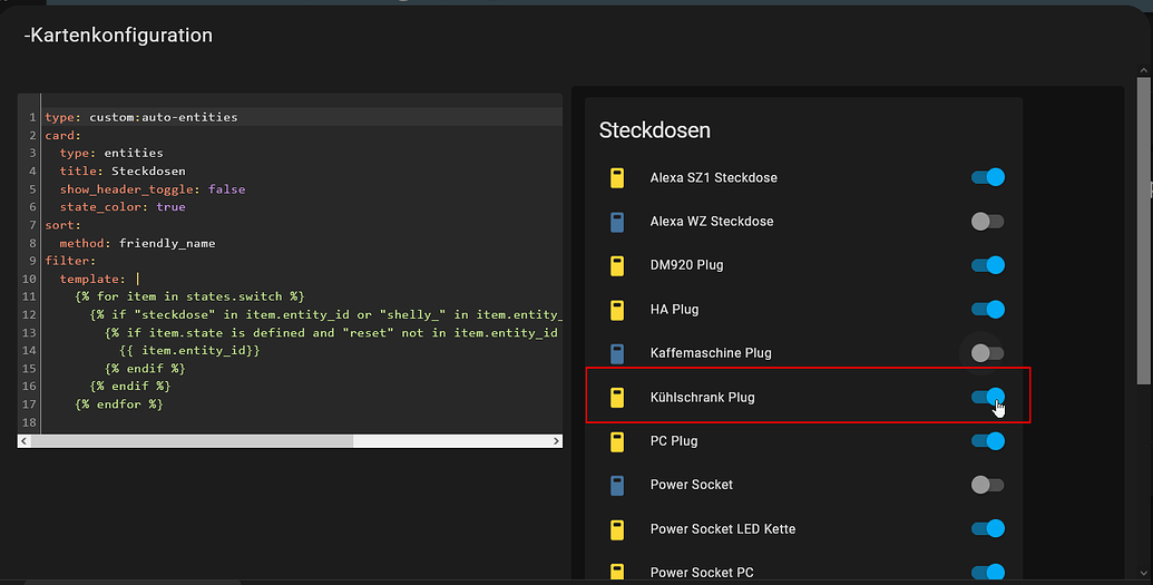 Enable/Disable a switch/light or any element of the interface ...
