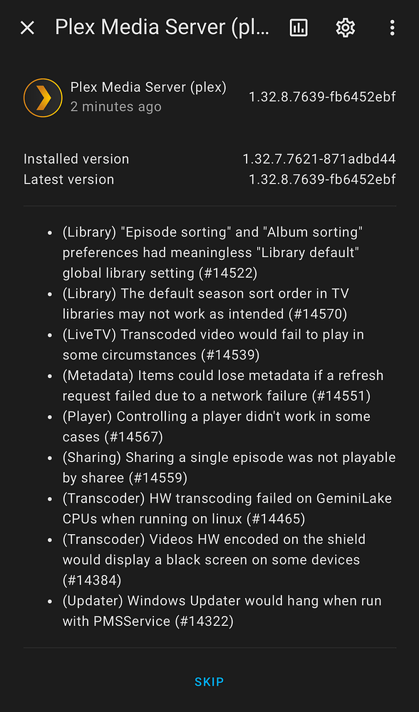 Plex integration should have an update sensor - Feature Requests - Home Assistant Community