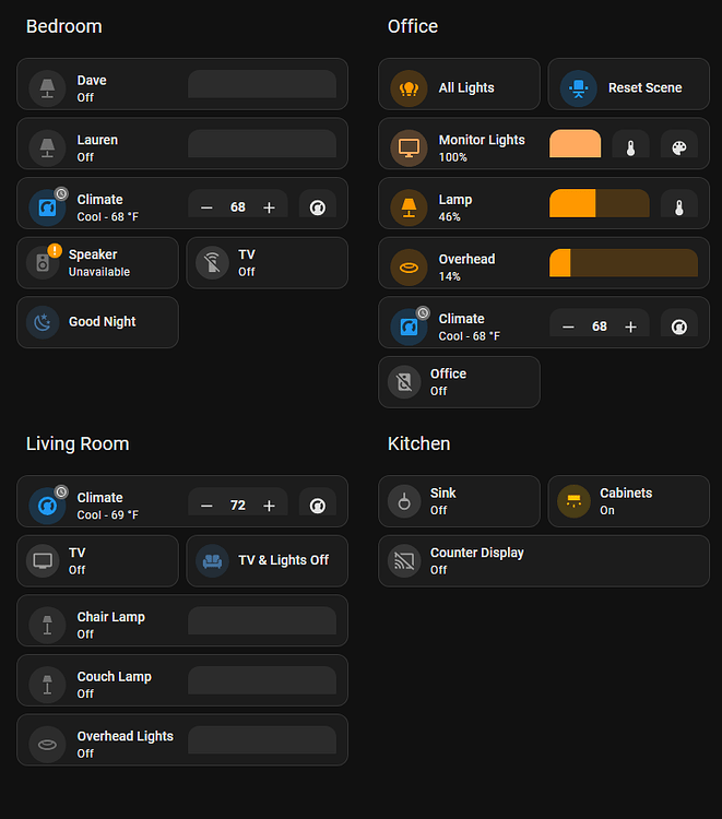 Mushroom Light Cards Cut Off - HA 2024.08 Sections View - Frontend - Home Assistant Community