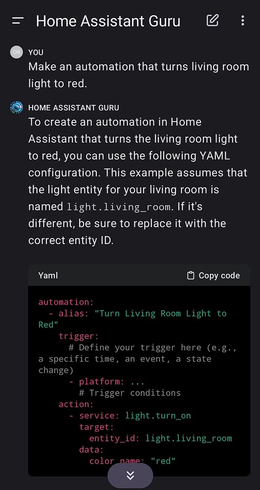 Custom Home Assistant Assistant GPT - Share your Projects! - Home Assistant Community