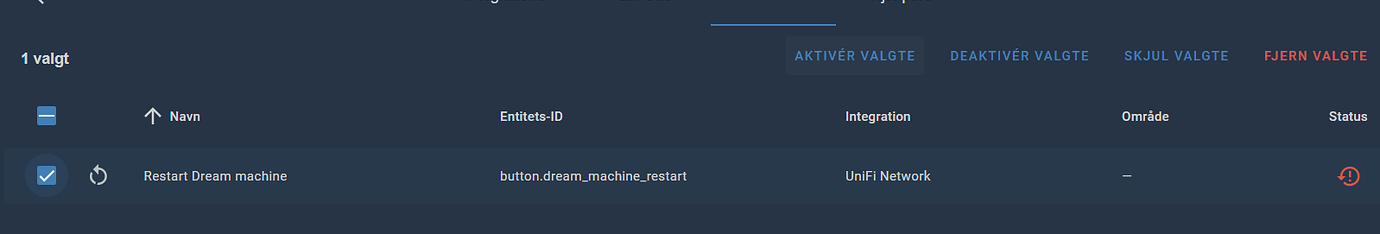 Restart Dream machine button - Configuration - Home Assistant Community