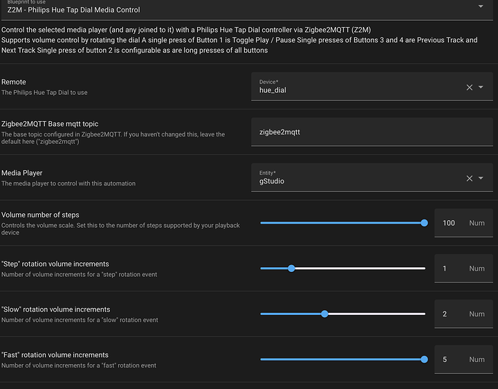 Z2M - Philips Hue Tap Dial - Media Controls - Blueprints Exchange ...