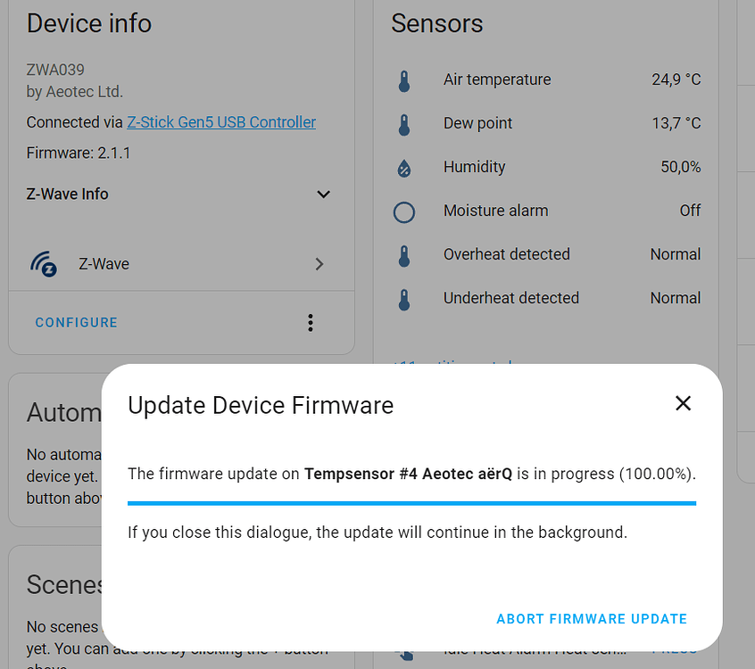 Unable to update Aeotec ZWA039 aerQ Sensor - Z-Wave - Home Assistant Community