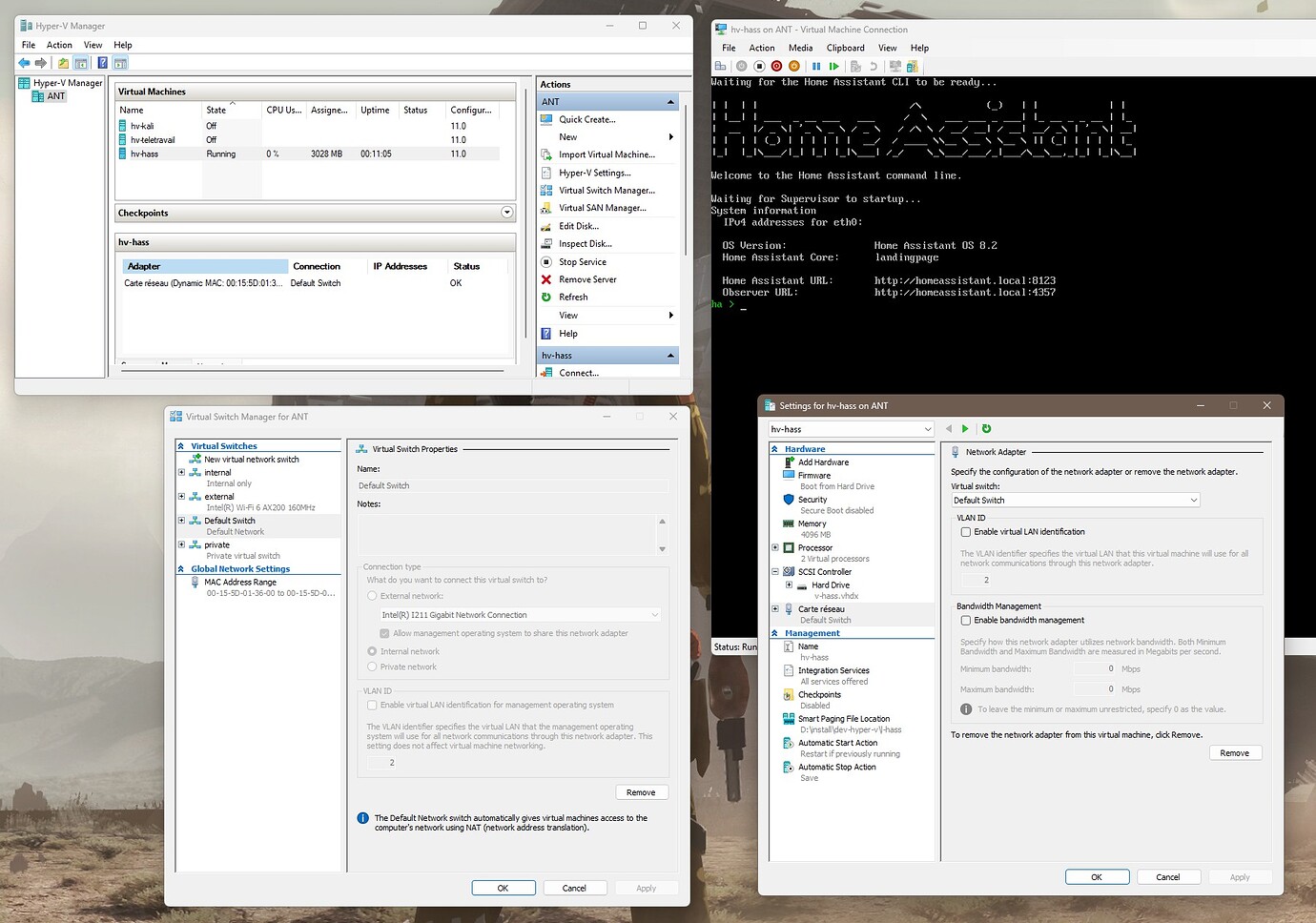 Hyperv-install : no ip? - Installation - Home Assistant Community