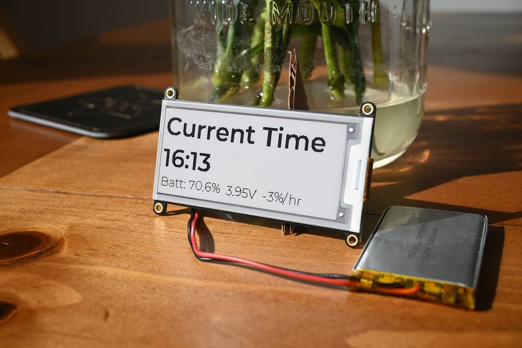 Recipe: ESPHome + Adafruit Feather ESP32-S2 + ThinkInk E-paper display + Battery monitor - Share ...