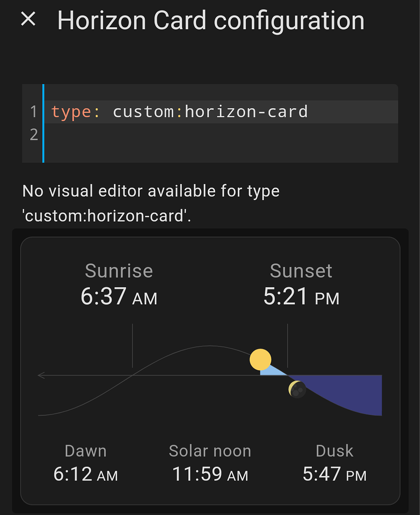 Horizon card reversed? - Frontend - Home Assistant Community