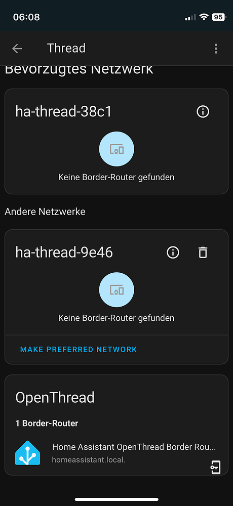 Can't change preferred OpenThread Border Router - Matter/Thread - Home ...