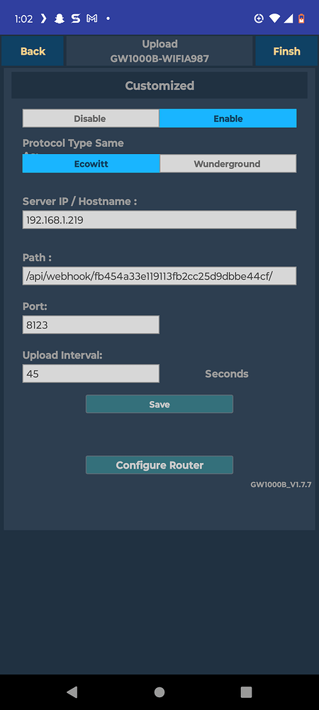 Ecowitt weather station setup not working - Configuration - Home ...