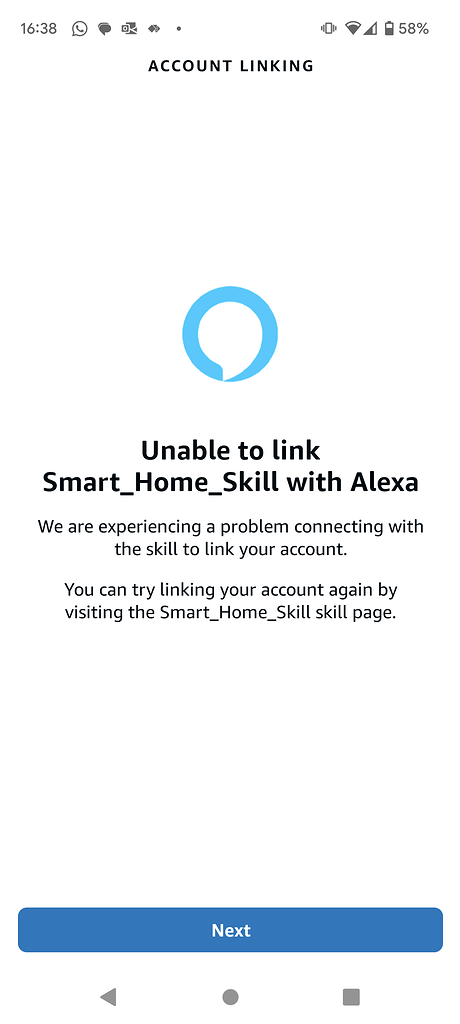 Problems by setting up Alexa with the "Smart Home Skill" - Voice ...