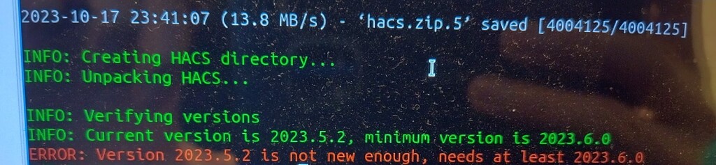 HACS install failed - version number - Installation - Home Assistant Community