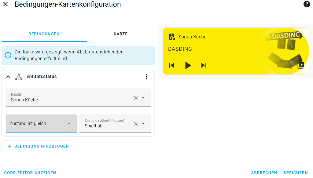 Conditional Card Does Not Work Frontend Home Assistant Community