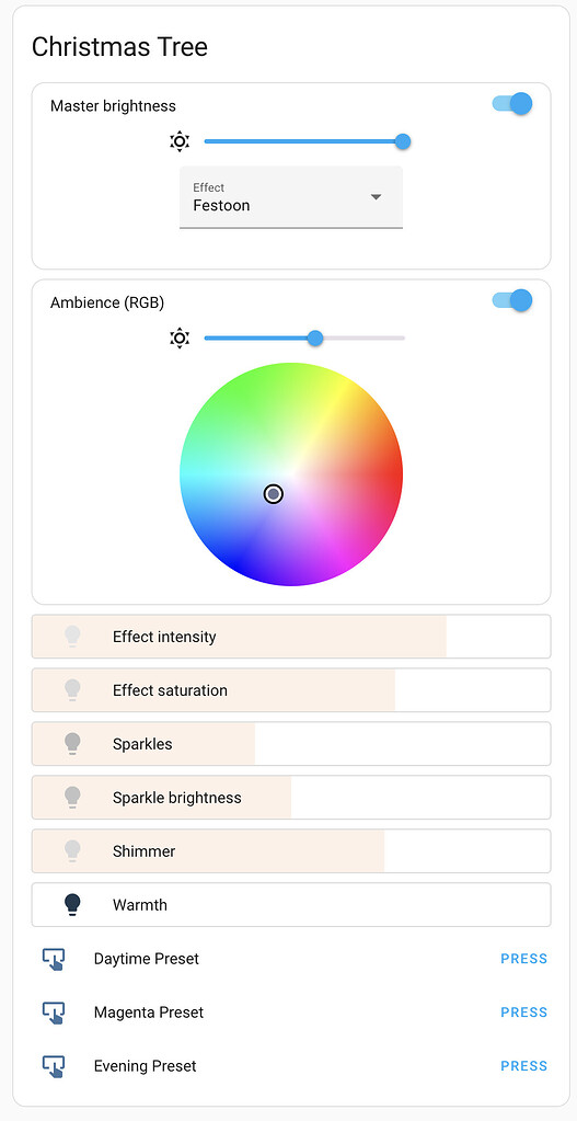Addressable RGB pixel effect for Xmas Trees - ESPHome - Home Assistant Community