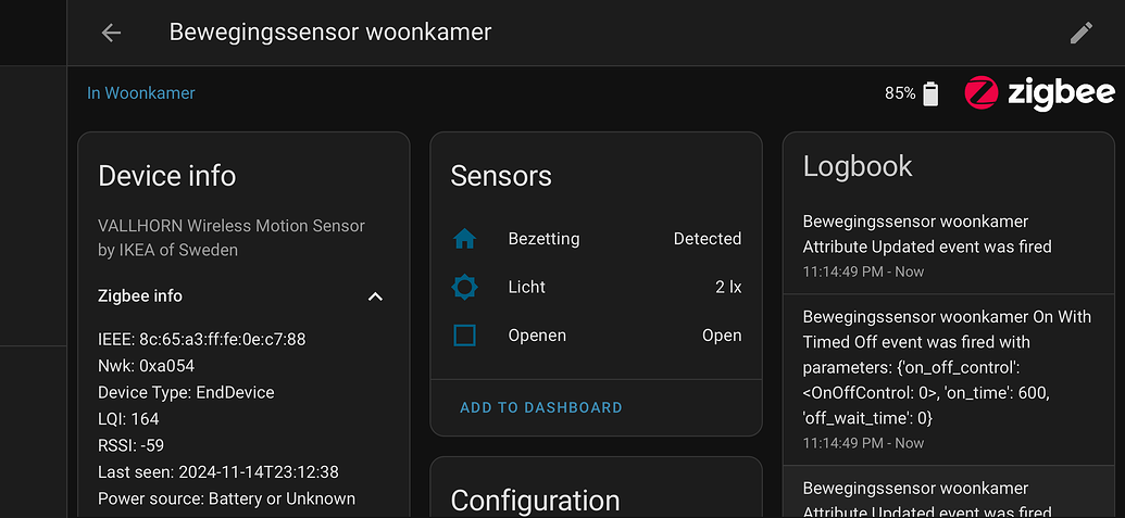 IKEA VALLHORN motion sensor (ZHA) - Hardware - Home Assistant Community