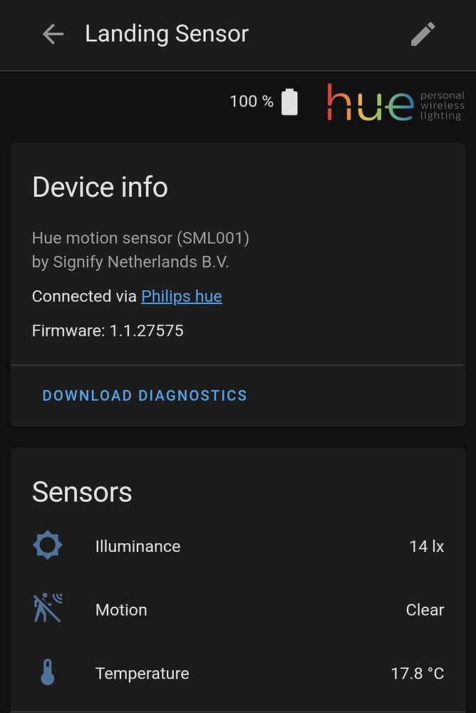 Philips Hue Sensor Directly In Ha V Hue App Third Party Integrations Home Assistant Community