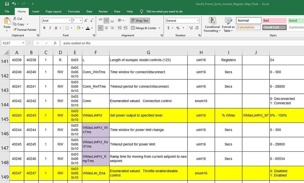 Fronius Symo Modbus float model registers for dyn power reduction ...