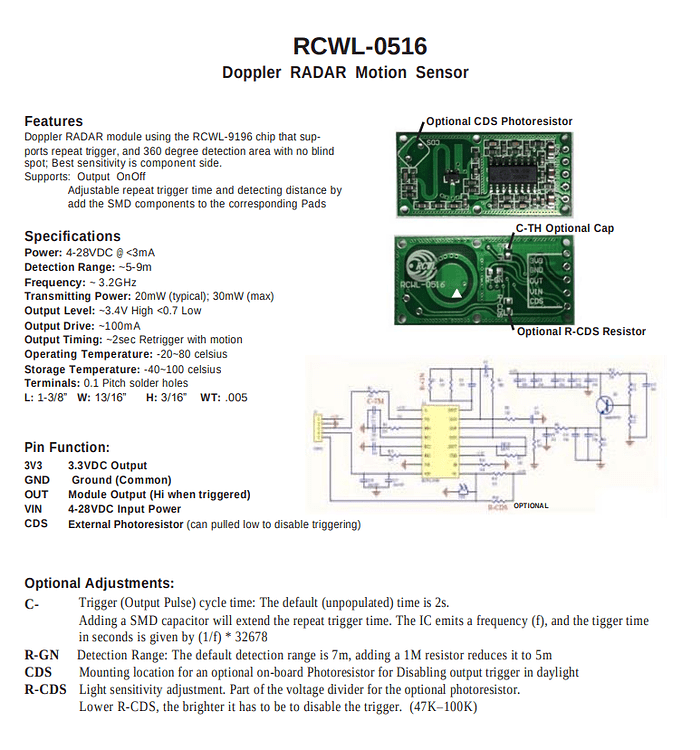 Custom sensor using NodeMCU and RCWL-0516 [Solved] - Page 2 ...