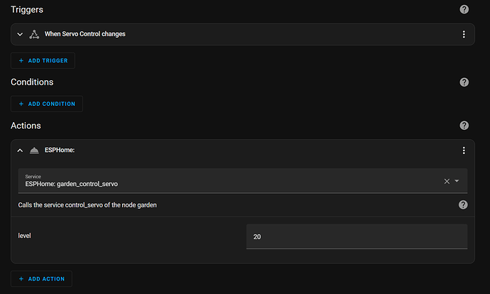 Issue Control Servo through dashboard - ESPHome - Home Assistant Community