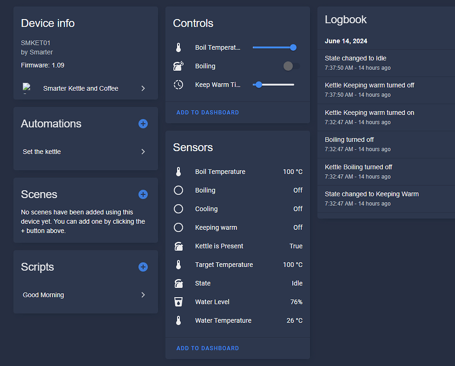 Custom Component: Smarter Kettle and Coffee - Share your Projects ...