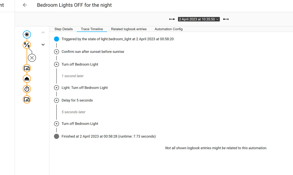 Help finding why light turns back on - automation - Home Assistant ...