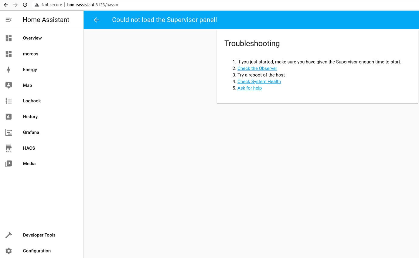 Homeassistant:8123/hassio stops working after a day - Configuration ...