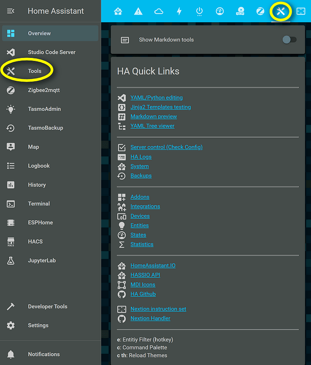 Customise Access to Settings/Dev Tools - Configuration - Home Assistant ...