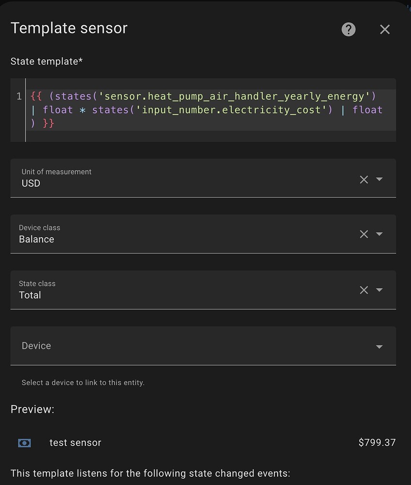 Template Sensor to calculate cost of energy - Configuration - Home Assistant Community