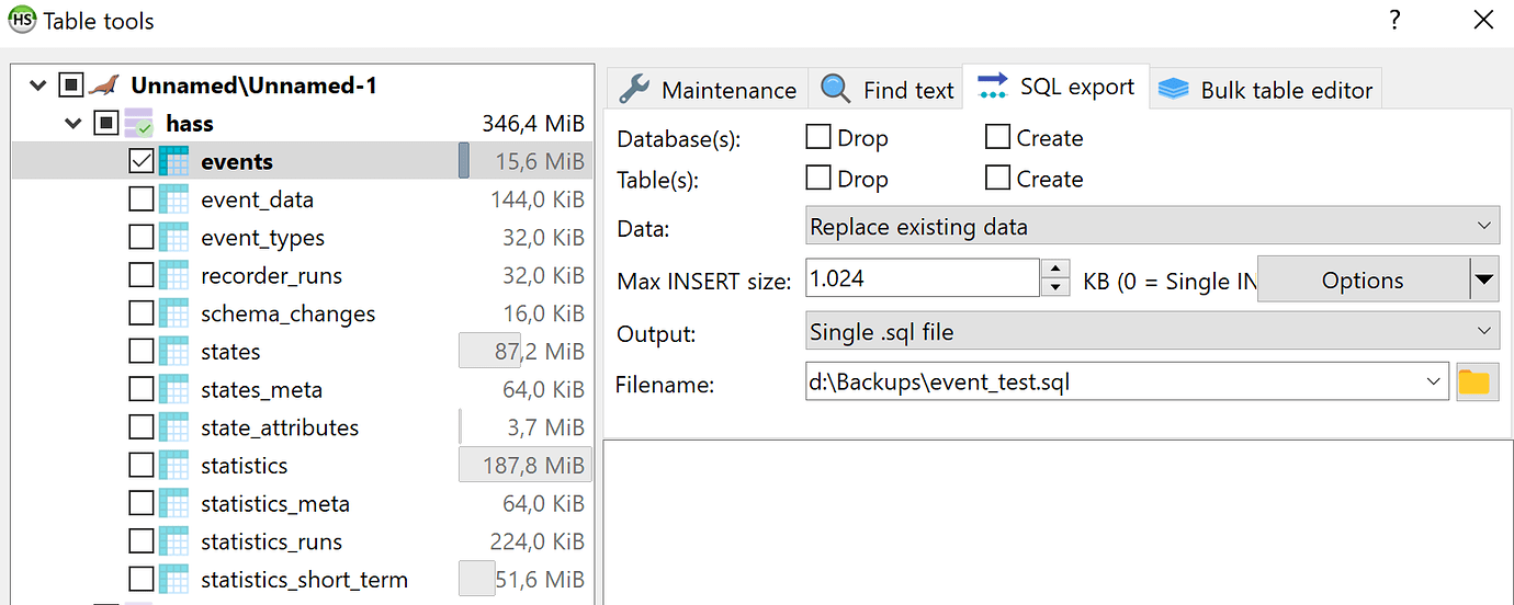 Migrating from MySQL (mariaDB) back to sqlite - Configuration - Home Assistant Community