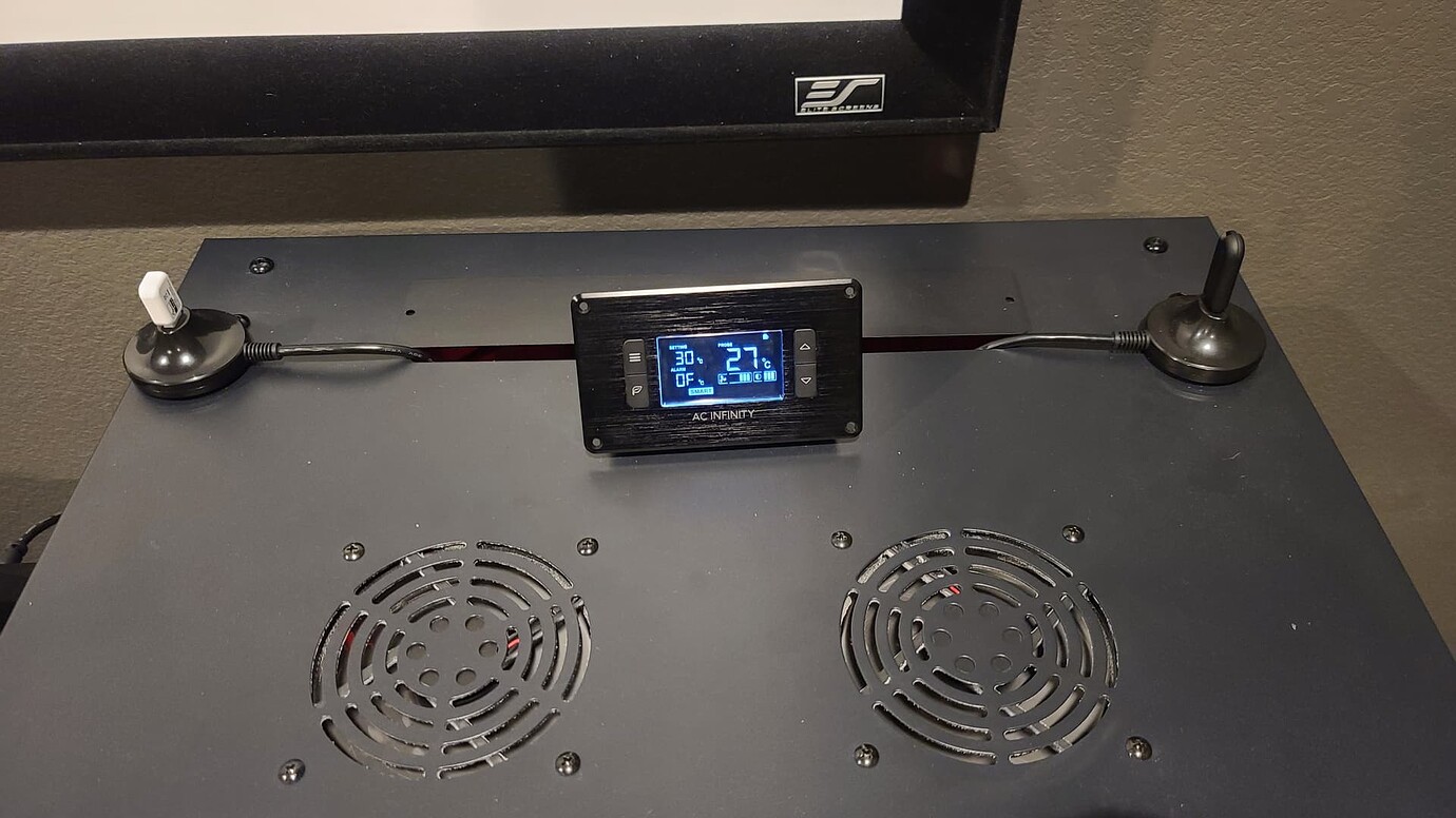 ESP32 controlling Fan speed (PWM) of networking rack; Turns off when ...
